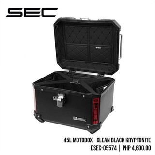SEC KRYPTONITE SECURE PLASTIC TOP BOX Poizon v2 with Back Rest 36L 45L ...