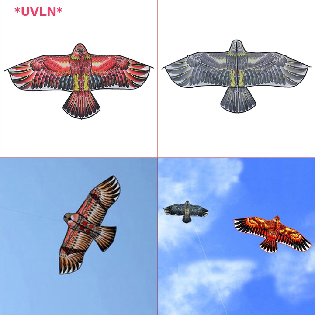UVLN> Kids 1.2m Flat Eagle Kite 100M Kite Line Children Flying Bird ...