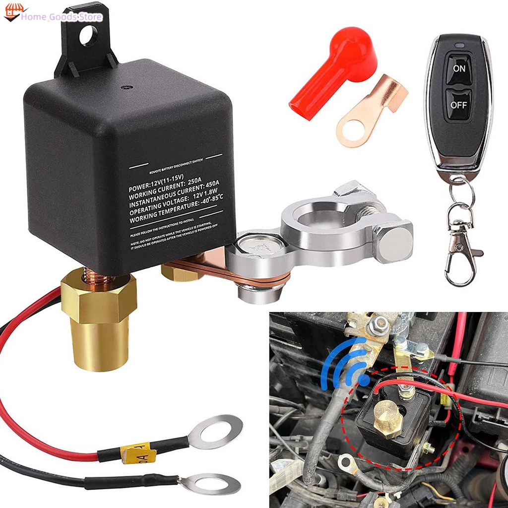 Remote Battery Disconnect Switch 12V 250A Reusable Battery Cut Off ...