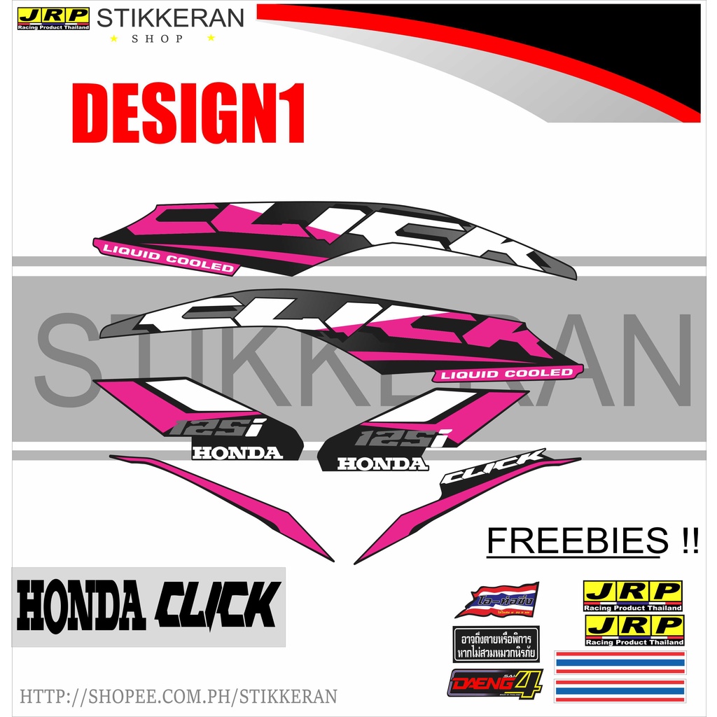 HONDA CLICK 125i VERSION 2 GAME CHANGER STOCK DECALS CLICK | Shopee ...