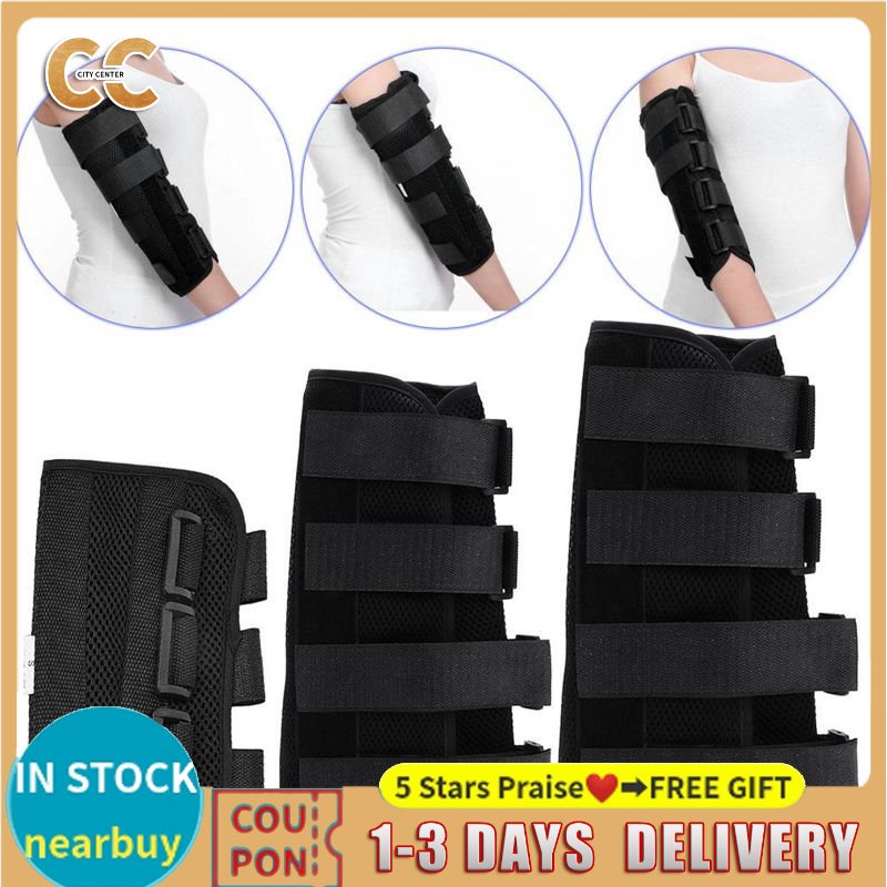 【1-2 Days Delivery】S/M/L Adjustable Arm Splint Elbow Brace Support ...