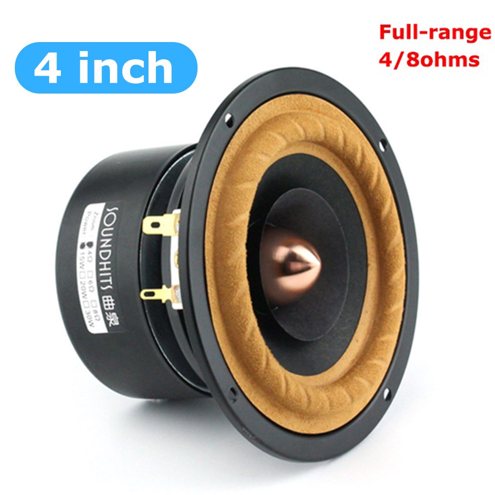 30W 4 Inch Speaker 4ohm 8ohm Full Range Speaker Fever Tweeter Midrange Woofer Audio Amplifier ...