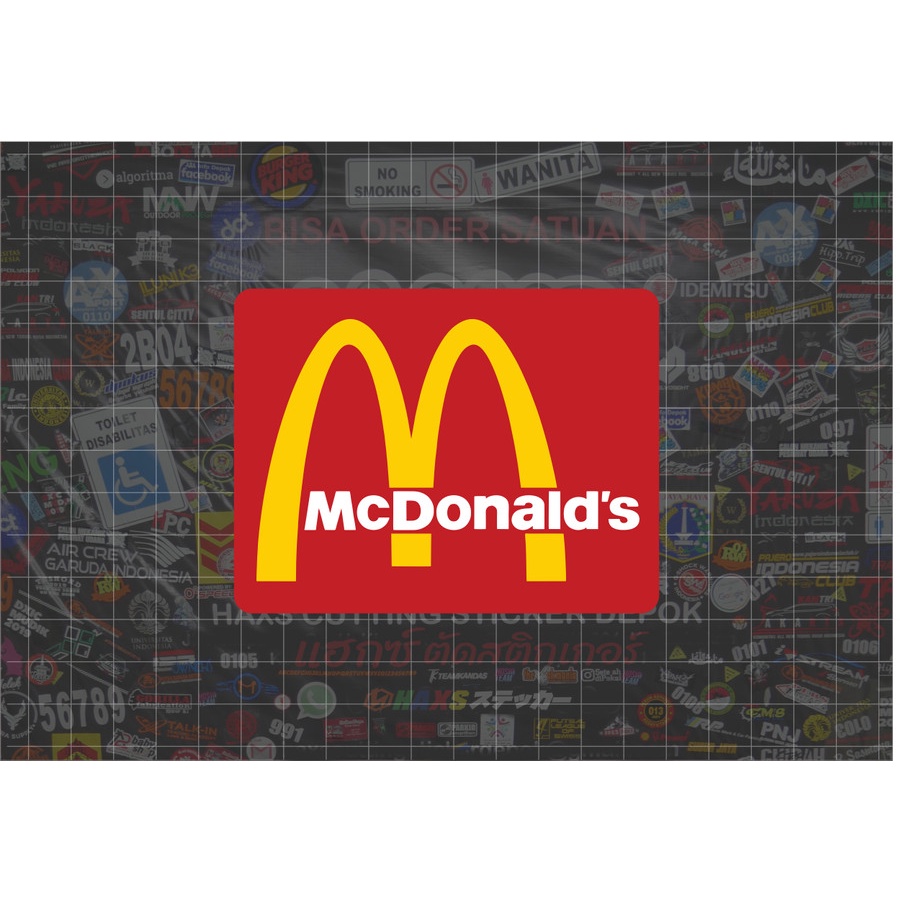 Mcdonalds Logo Cutting Sticker 10 Cm for V2 car motorbikes | Shopee ...