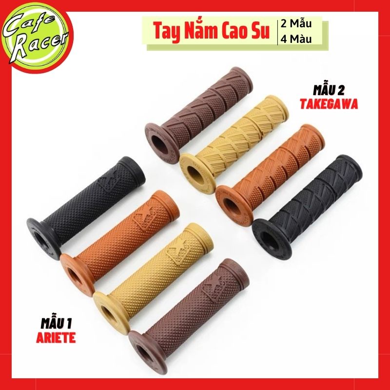 Classic style soft rubber CAFE RACER handle models with round ...