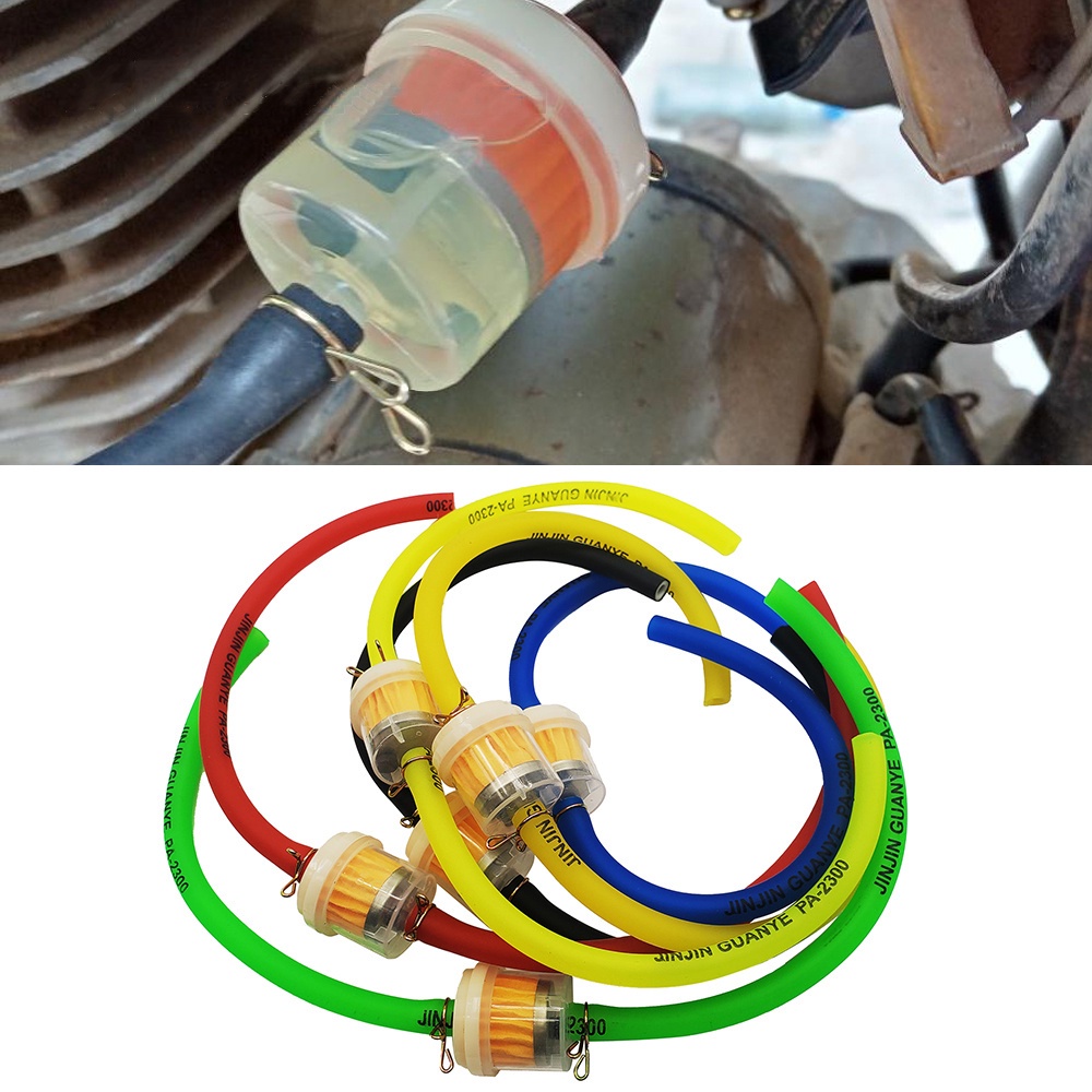 Universal motorcycle fuel filter with dual hoses colorful Magnet Gas ...