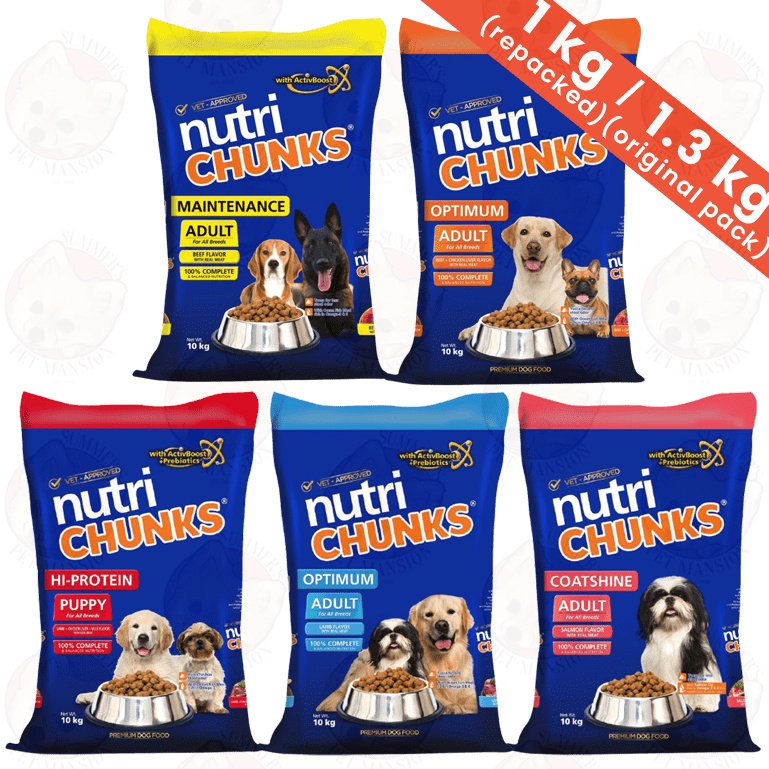 Nutri Chunks Dry Dog Food - 1kg or 1.3kg | Shopee Philippines