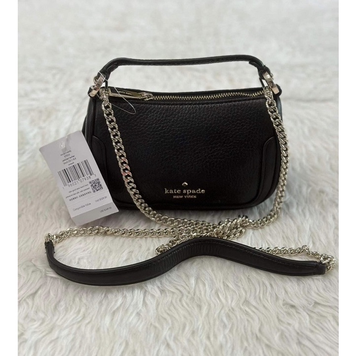 KATE SPADE BABY SMOOSH PEBBLED LEATHER MICRO MINI CROSSBODY TOTE CHAIN ...