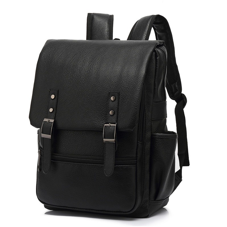 Large capacity PU backpack business laptop bag travel backpack fashion ...