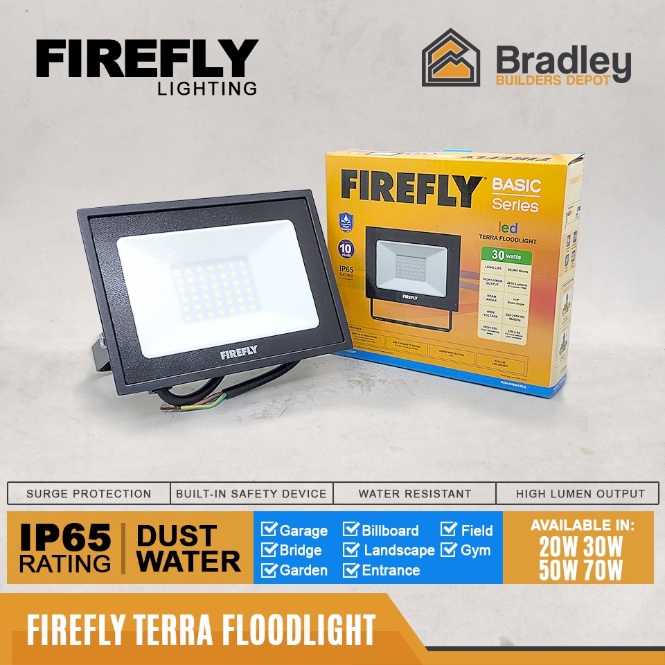 Firefly Weatherproof Terra LED FloodLight 220V (10W, 20W,30W,50W,70W) | Shopee Philippines