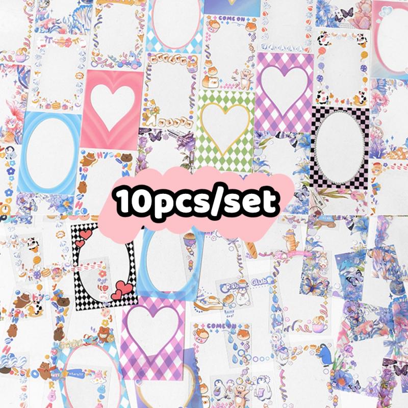 10pcs/pack Kawaii Photo Frame Stickers Lace Card Film Sticker for ...
