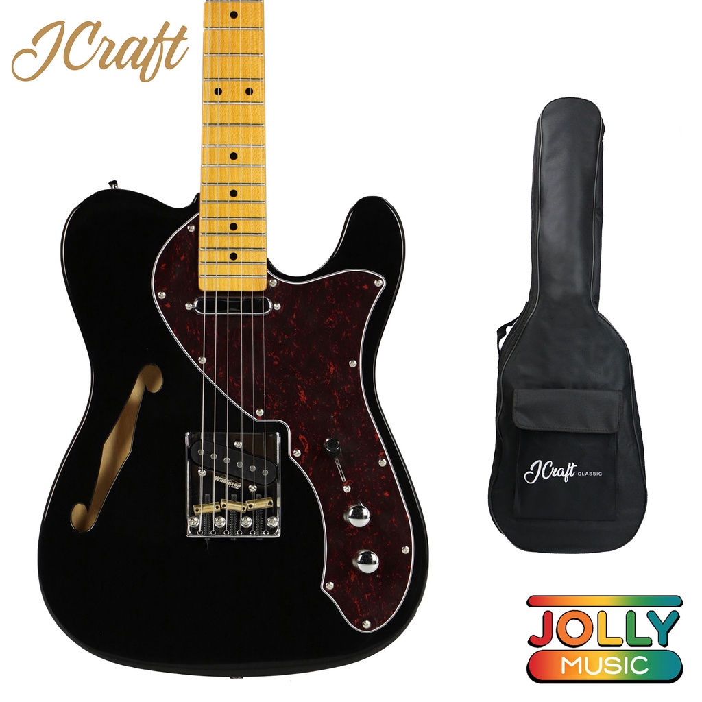 JCraft Vintage Series T-3V SH Semi-Hollow Telecaster Electric Guitar ...