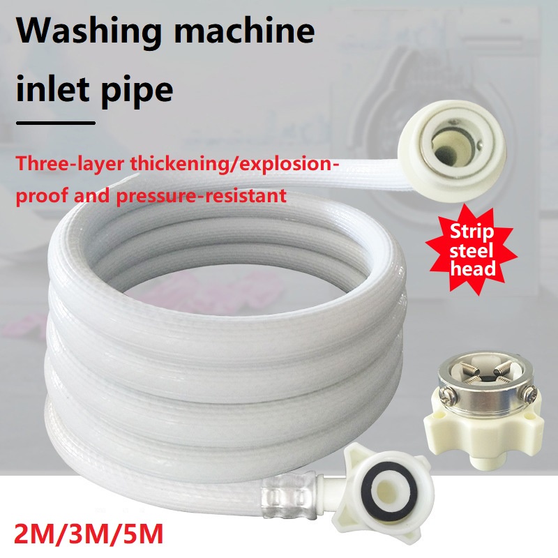 2/3/5M Automatic Washing Machine Inlet Hose Water Pipe PVC Washer ...