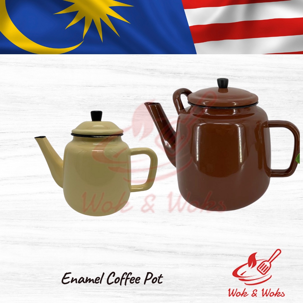 Classic Enamel Coffee Pot / Klassic Enamel Teko Kopi (1.0L) (3.5L) | Shopee Philippines