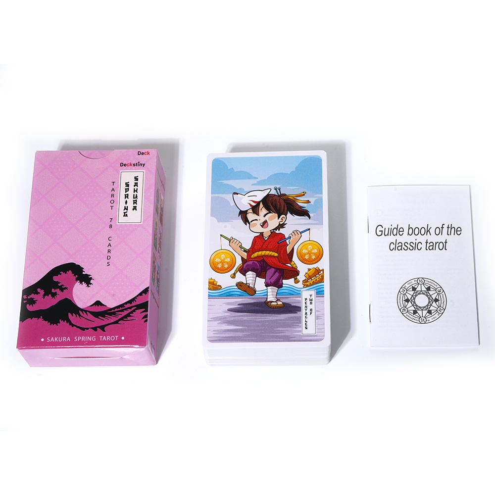Sakura Spring Tarot 12x7cm Tarot Cartoon-Styled Japanese Figures Deck ...