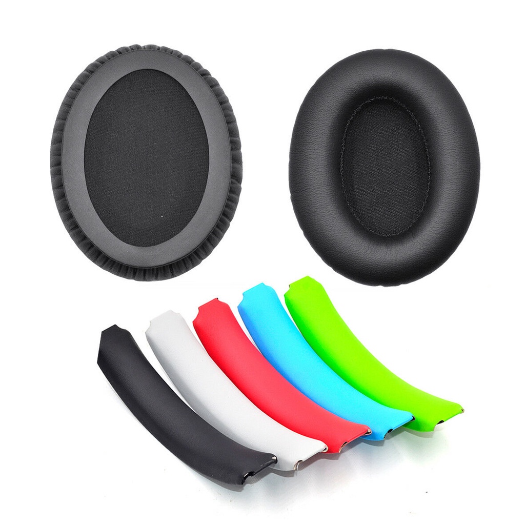 Protein Leather + Sponge Replacement Top Headband Earpads Ear Cushion ...