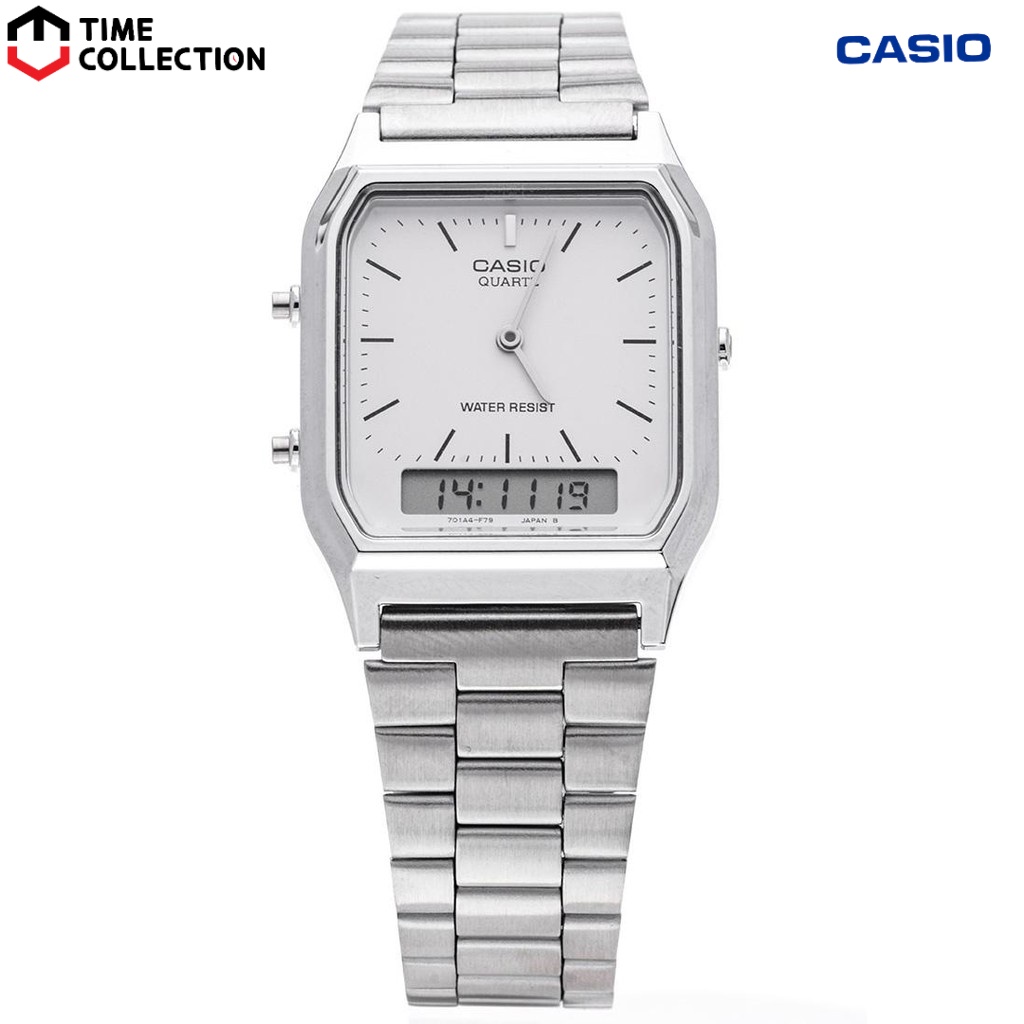 Casio AQ-230A-7DMQD Digital Analog Stainless Steel Strap Watch | Shopee ...