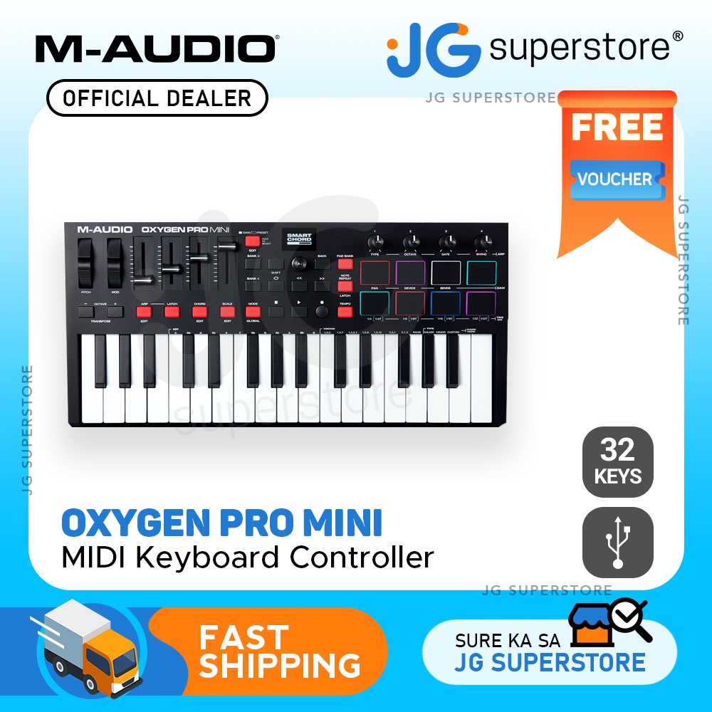 M-Audio Oxygen Pro Mini MIDI Controller - Smart Chord & Smart Scale Technology | Shopee Philippines