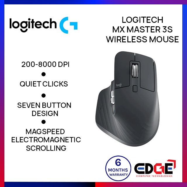 EDGE | LOGITECH MX Master 3s Performance Wireless Mouse | Shopee ...