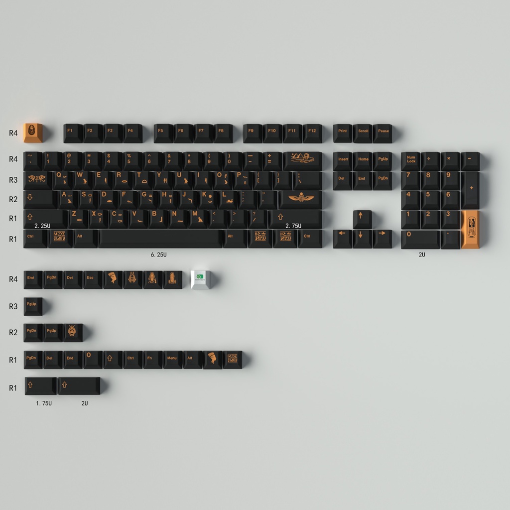 Cherry Keycap Pbt 130 Keycaps For GMK Pharaoh Mechanical Keyboard ...