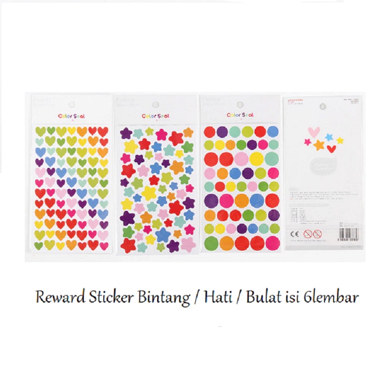 Colorful heart/Star/DOT Sticker Reward Sticker heart/Star/Round ...