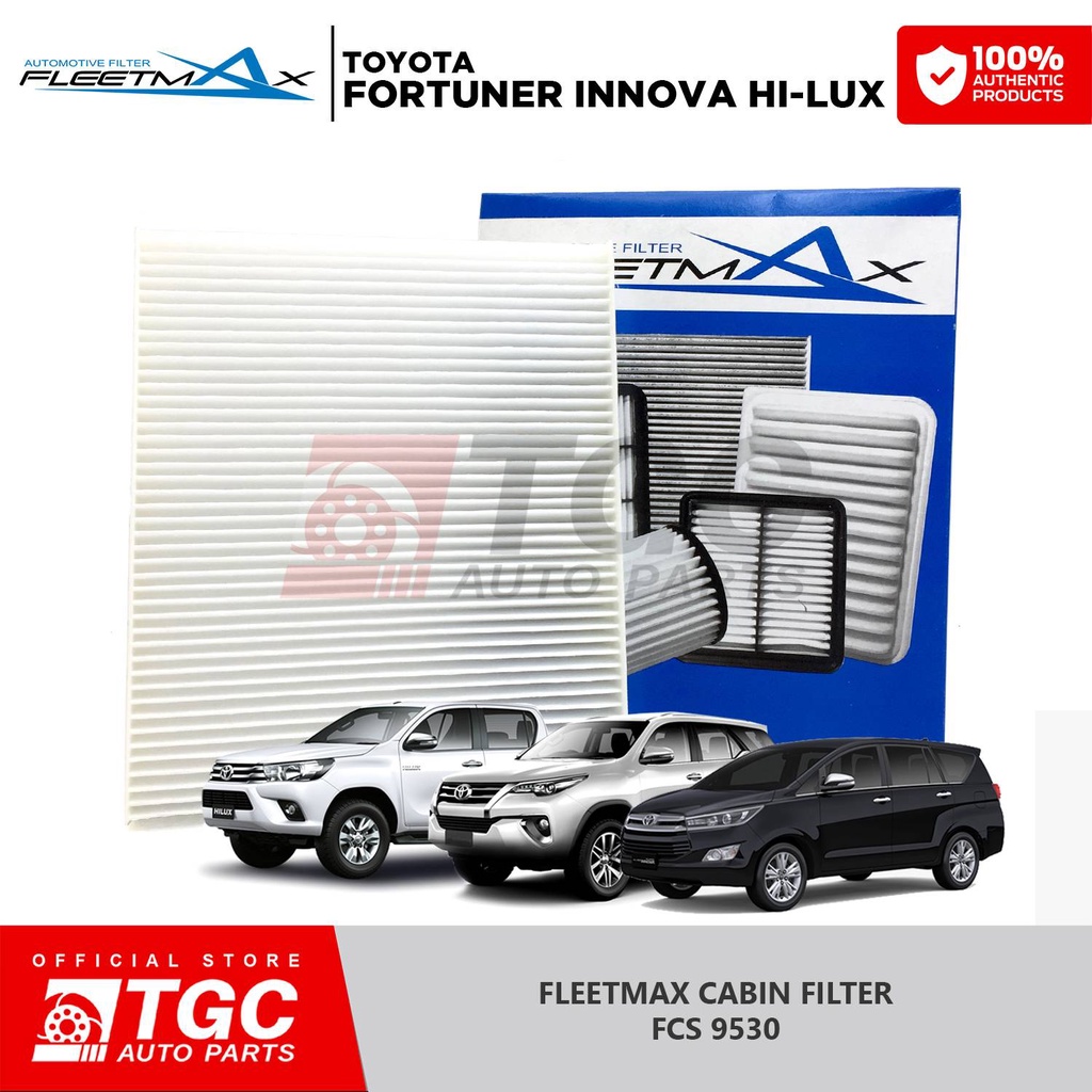 Fleetmax Cabin Filter / Aircon Filter Toyota Hilux Fortuner Innova Hi ...