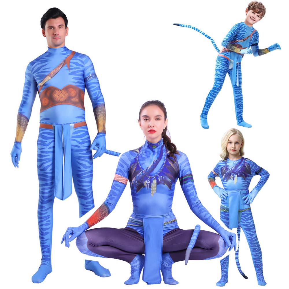 Movie Avatar 2 The Way of Water Neytiri Jake Sully Cosplay Costume ...