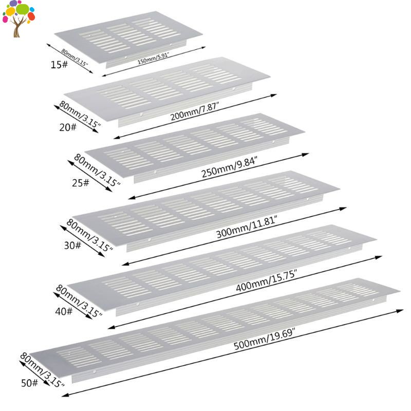 Wide Air Vent Perforated Sheet Web Plate Ventilation Grille Aluminum ...