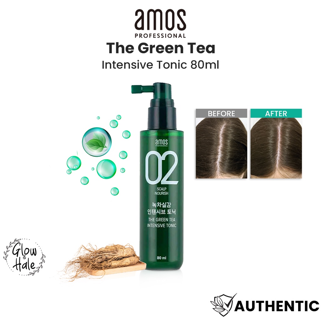 AMOS PROFESSIONAL The Green Tea Intensive Tonic for Hair Loss 80ml ...