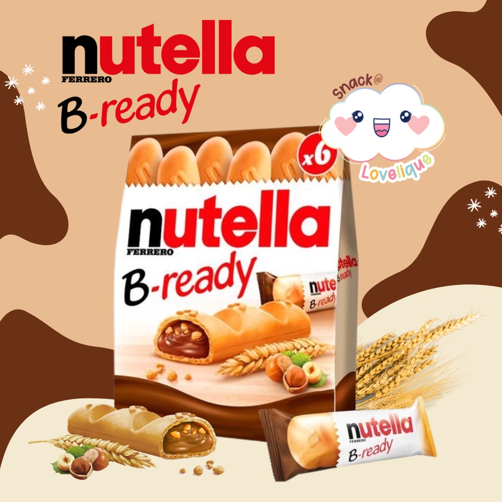 (1 Pack Contains 6) Nutella B-Ready Ferrero Single Snack - Nutella B ...