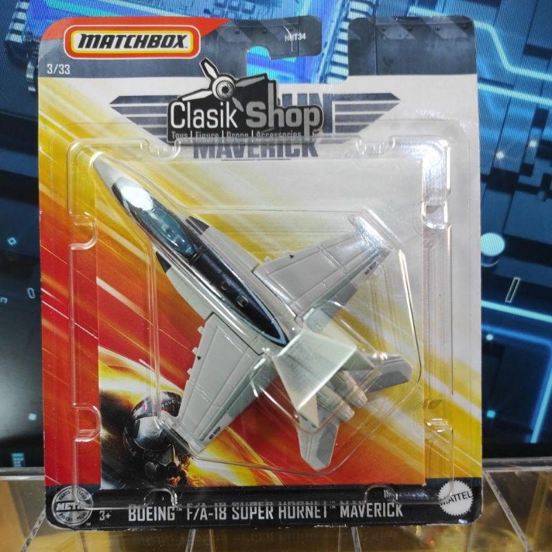 Matchbox Airplane Sky Busters P-51 Mustang Boeing F/A 18 Super Hornet Maverick F14 Tomcat ...