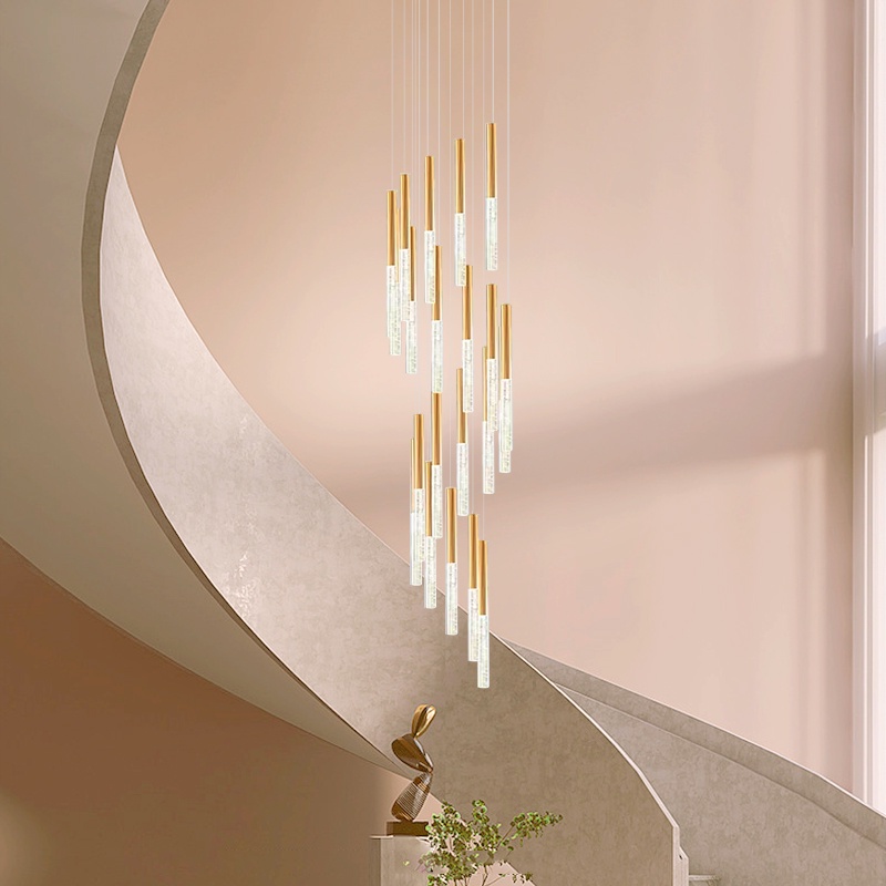 Staircase Chandelier Stair Ceiling Light Long Pendant Light High ...