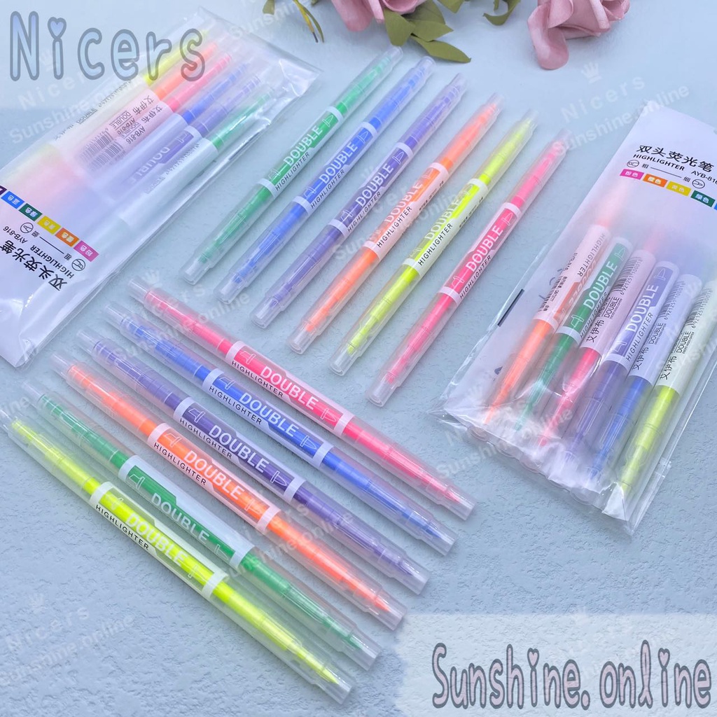 Highlighter Double Tip Pen/Highlighter Marker Pen/Fluorescent ...