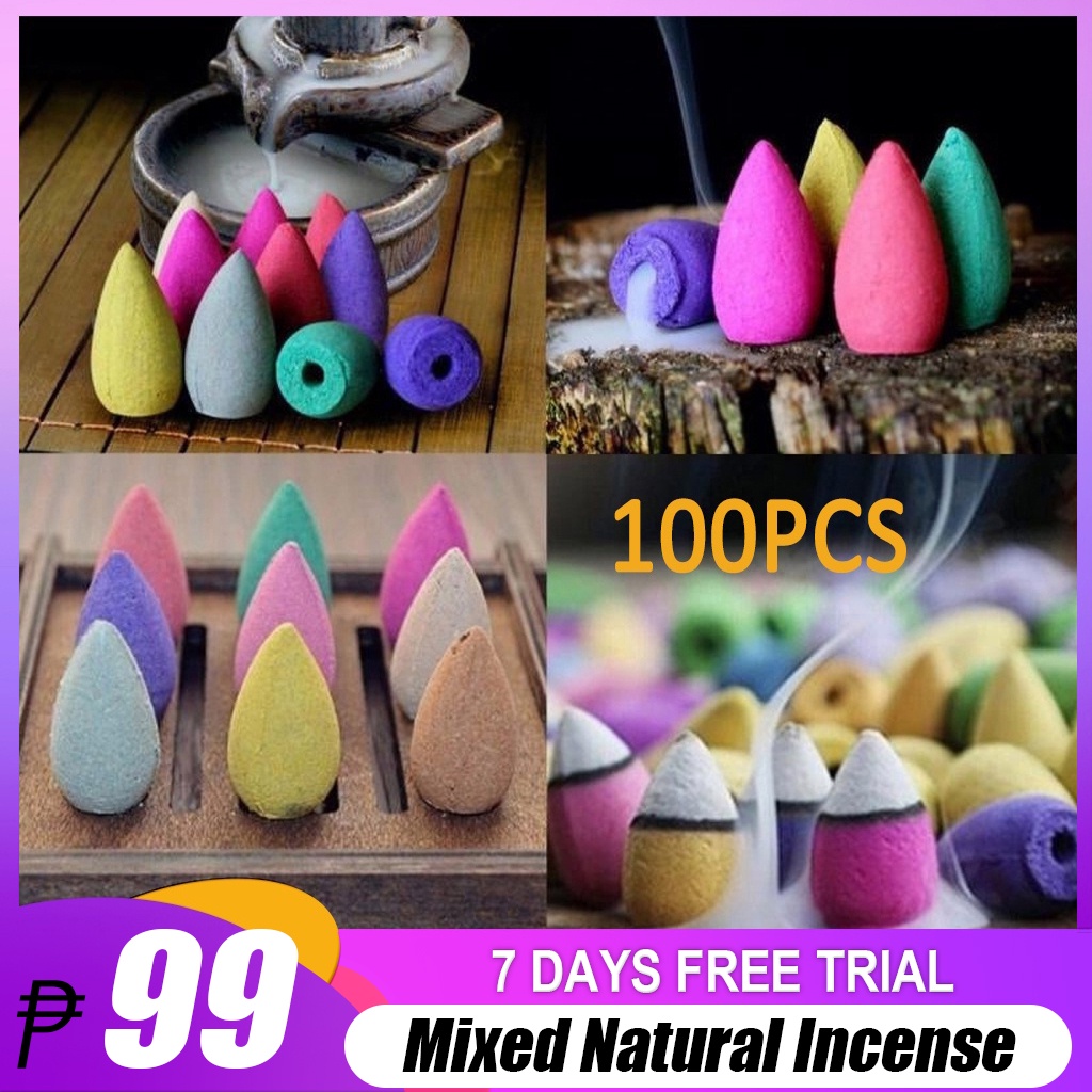 Mixed Natural Incense Rose Jasmine Lavender Osmanthus Sakura Smoke Cone ...