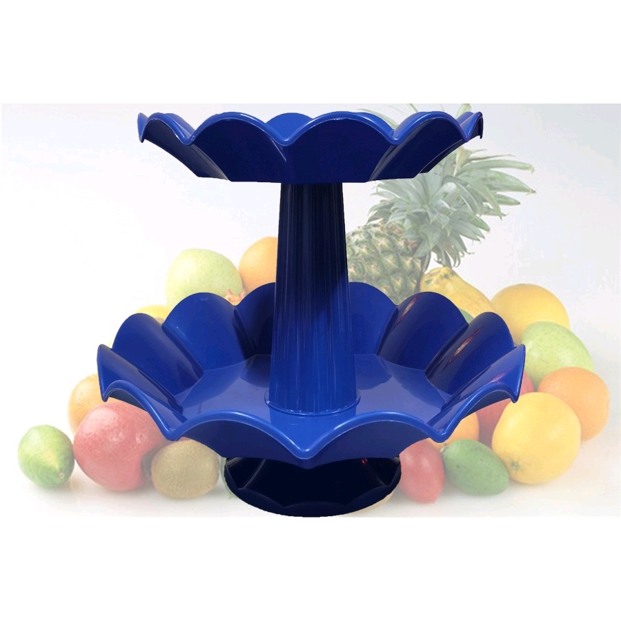 2 Layer Fruit Tray Double Layer Fruits Stand Organizer Tray for Dining ...