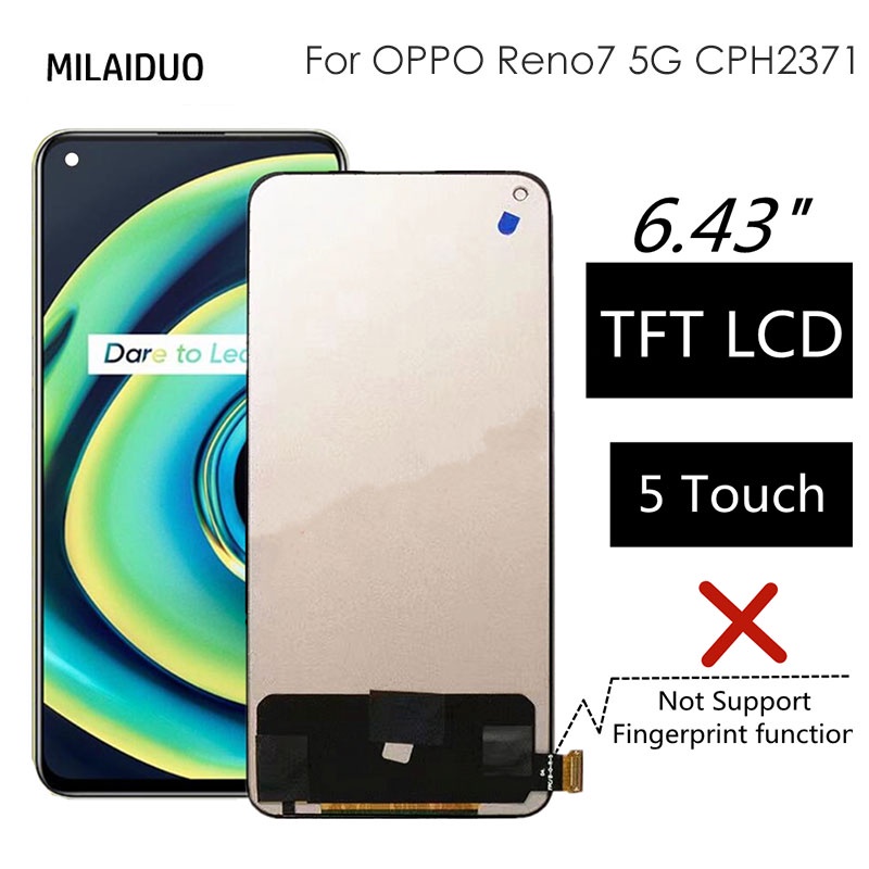 TFT LCD For OPPO Reno7 5G CPH2371 LCD Display Touch Screen Assembly Reno 7 5G LCD Replacement ...