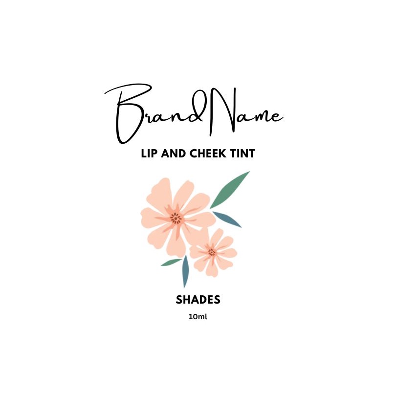 Customized Lip tint Sticker Label flower design (15pcs) | Shopee ...