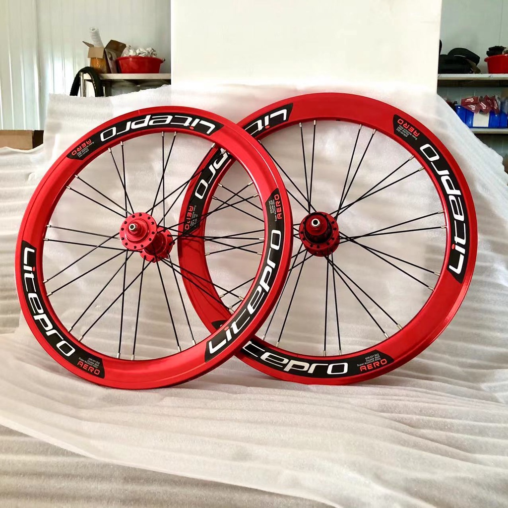 Litepro AERO 40mm Rim Wheel Set 120 Sound Folding Bicycle Wheel 406/451 ...
