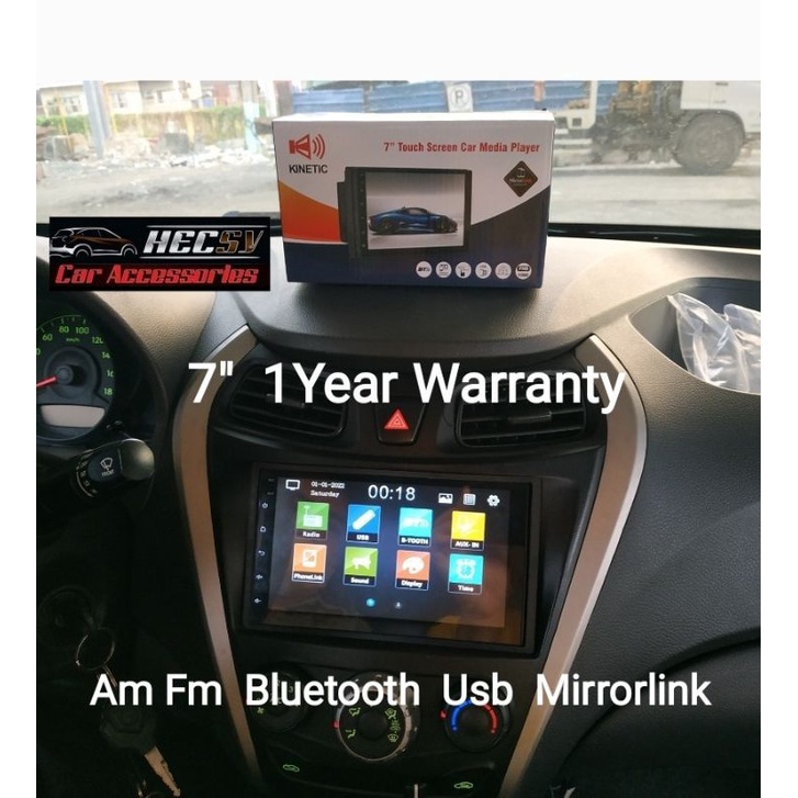 Kinetic 2din Stereo Head Unit Vios Altis Hiace Wigo Eon Mirage G4 Lynx ...