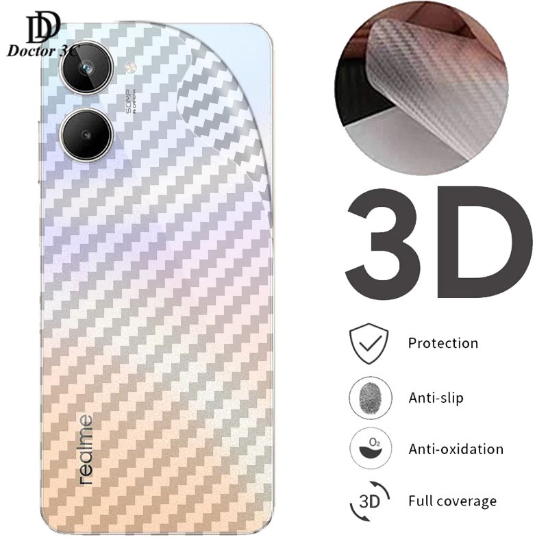 Carbon Fiber Sticker Back Film Cover For Realme Note 60 60X 50 14 14X 13 13+ 12 12+ 11 11X 10 9 ...