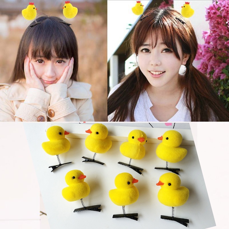 Little Yellow Spring Duck Hairpin Girl Cute Cartoon Little Yellow Duck ...