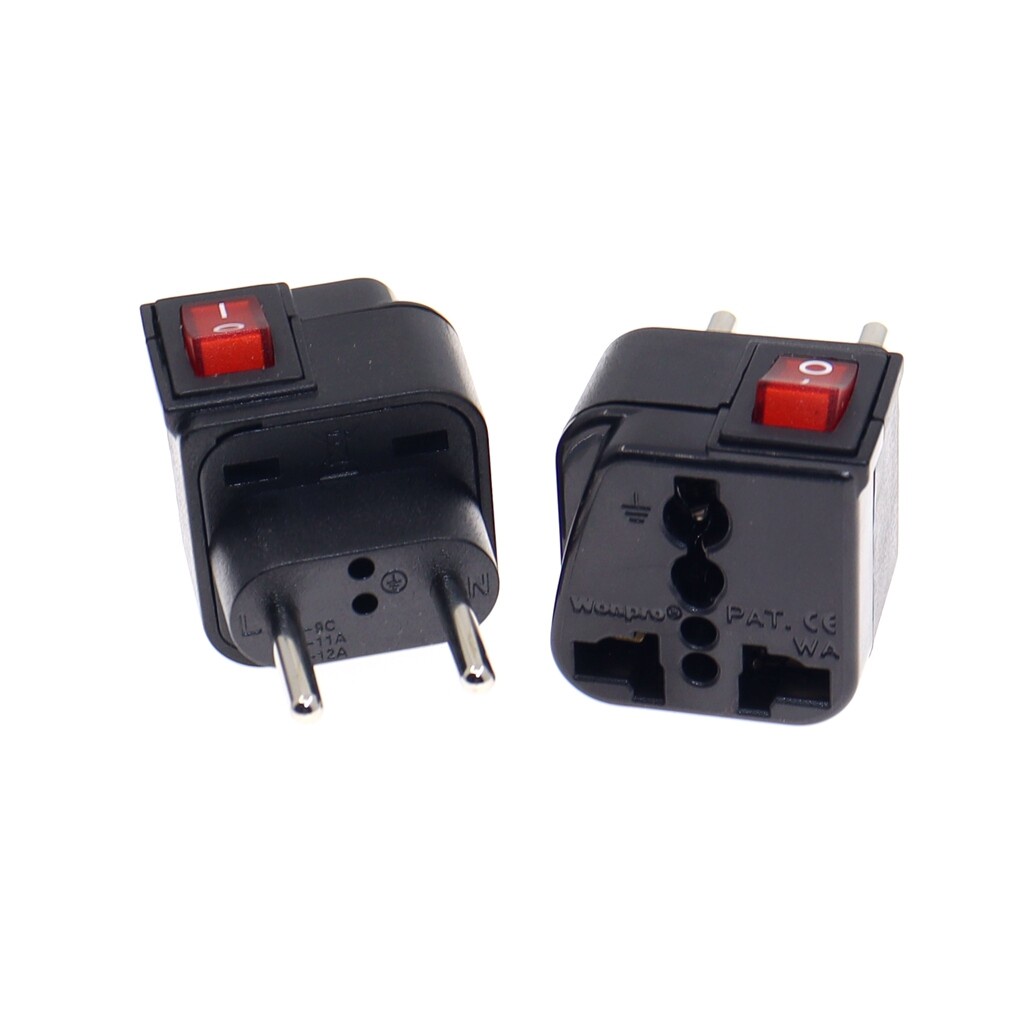 EU Schuko Russian German Travel Adapter Convert UK/US/AU/EU World Plug ...