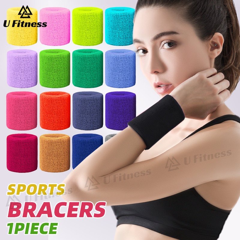 1Pc Men Women Sport Elastic Wrist-band Wrist Protector Towel Cuff Gym ...