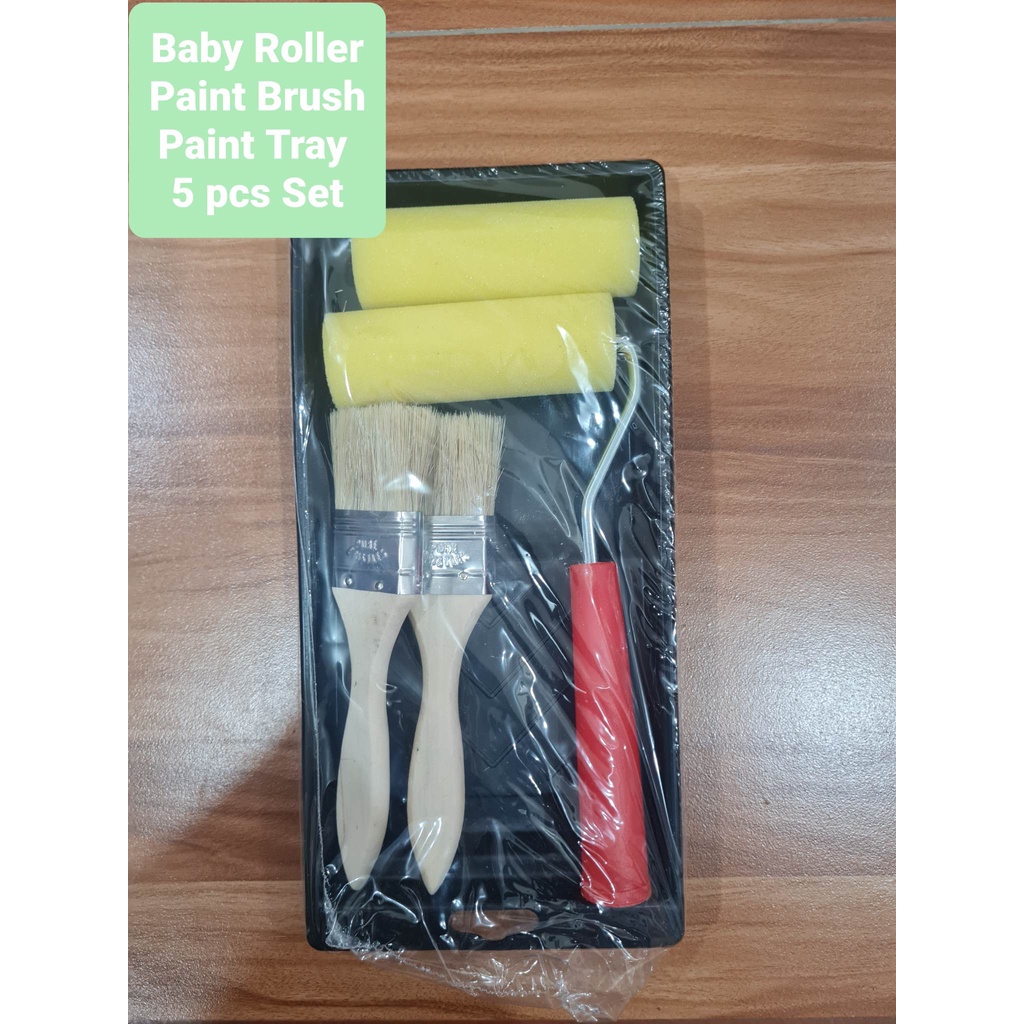 Painting Tool 5 pcs. Set Foam Paint Roller with Handle Foam Refill ...
