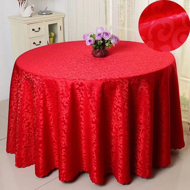 thick jacquard Double hook flower hotel big round tablecloth, round ...