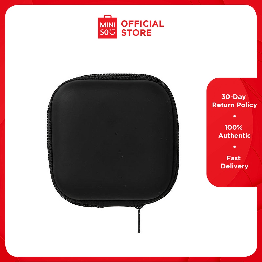 MINISO Rectangular Digital Accessories Storage Case Black | Shopee ...