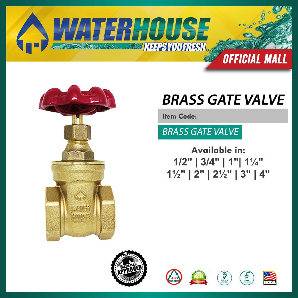 WATERHOUSE Brass Gate Valve SOLD PER PIECE PHWH | Shopee Philippines