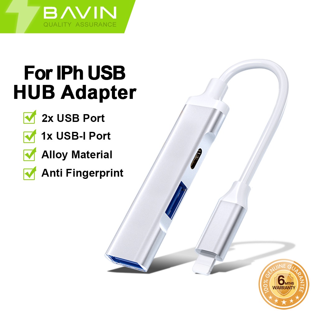 BAVIN I1 3 in 1 Aluminum iPh Data Transfer Connector Docking Station ...