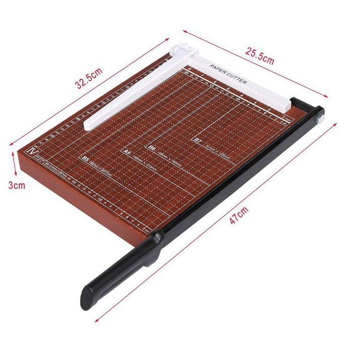 A4 Size Office Paper Cutter Metal Wood Base A5 B5 B6 B7 | Shopee ...