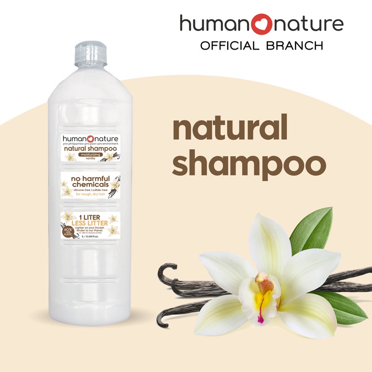 Human Nature 1 Liter Natural Moisturizing Shampoo in Vanilla | Shopee ...