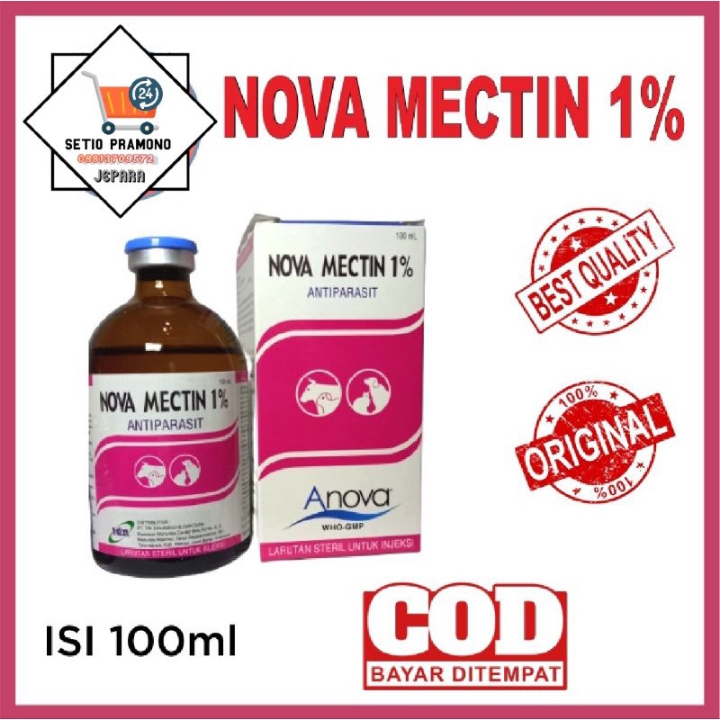 Novamectin 100 ml for scabies gudik fleas fungus Ringworm worms etc ...